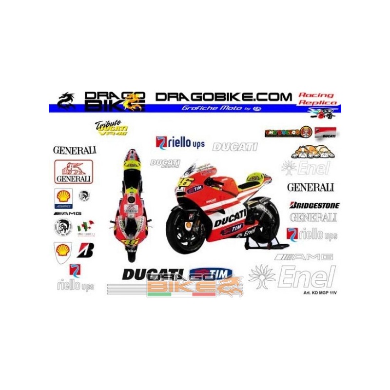 Motorbike Stickers Kit Ducati MotoGP 2011 Valentino Rossi