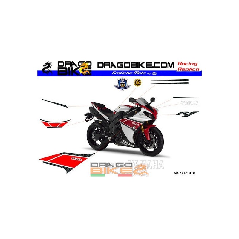 Stickers Kit Yamaha R1 WGP 50th Anniversary