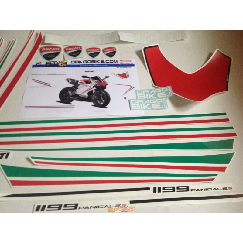Motorbike Stickers Kit Ducati 1199 Panigale Tricolore 2013