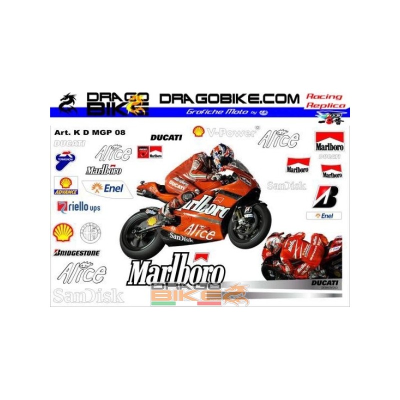 Stickers Kit Ducati MotoGP 2008 Marlboro