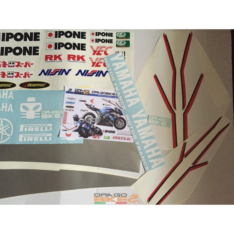 Decals Stickers Kit Yamaha SBK Abe ver. 2005 MotorFrance