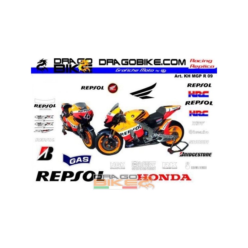 Motorbike Stickers Kit Honda MotoGP REPSOL 2009