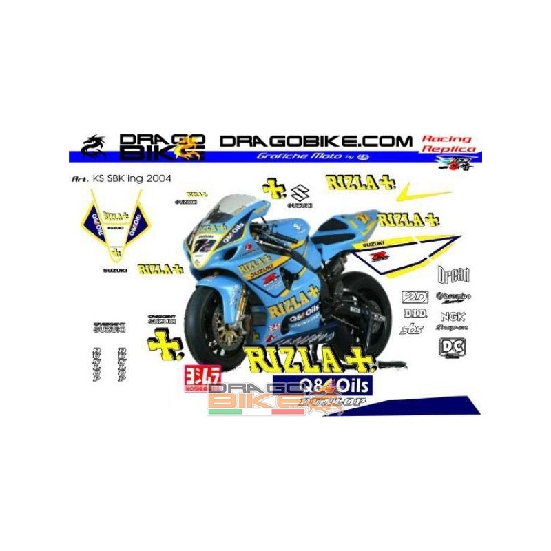 Motorcycles Stickers Kit Suzuki Rizla+ 2004 UK