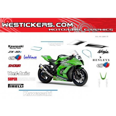 Kawasaki SBK 2011 Race replica stickers kit
